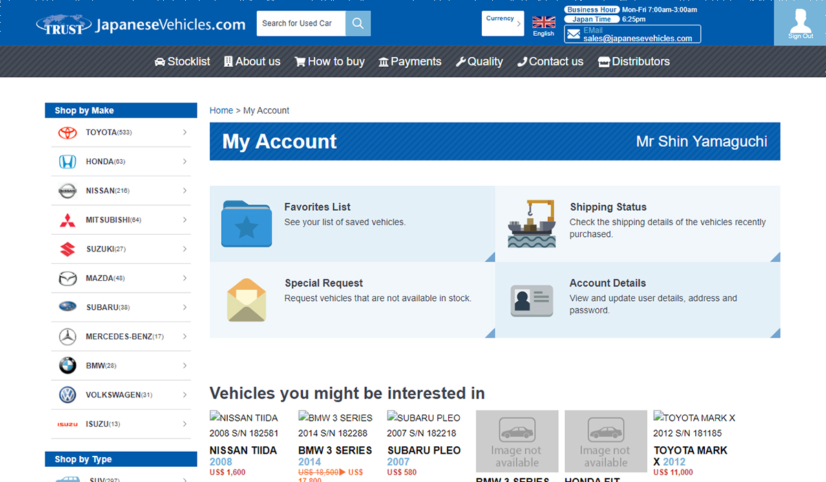 Japanese Used Cars, Quality Vehicles | TRUST Japan